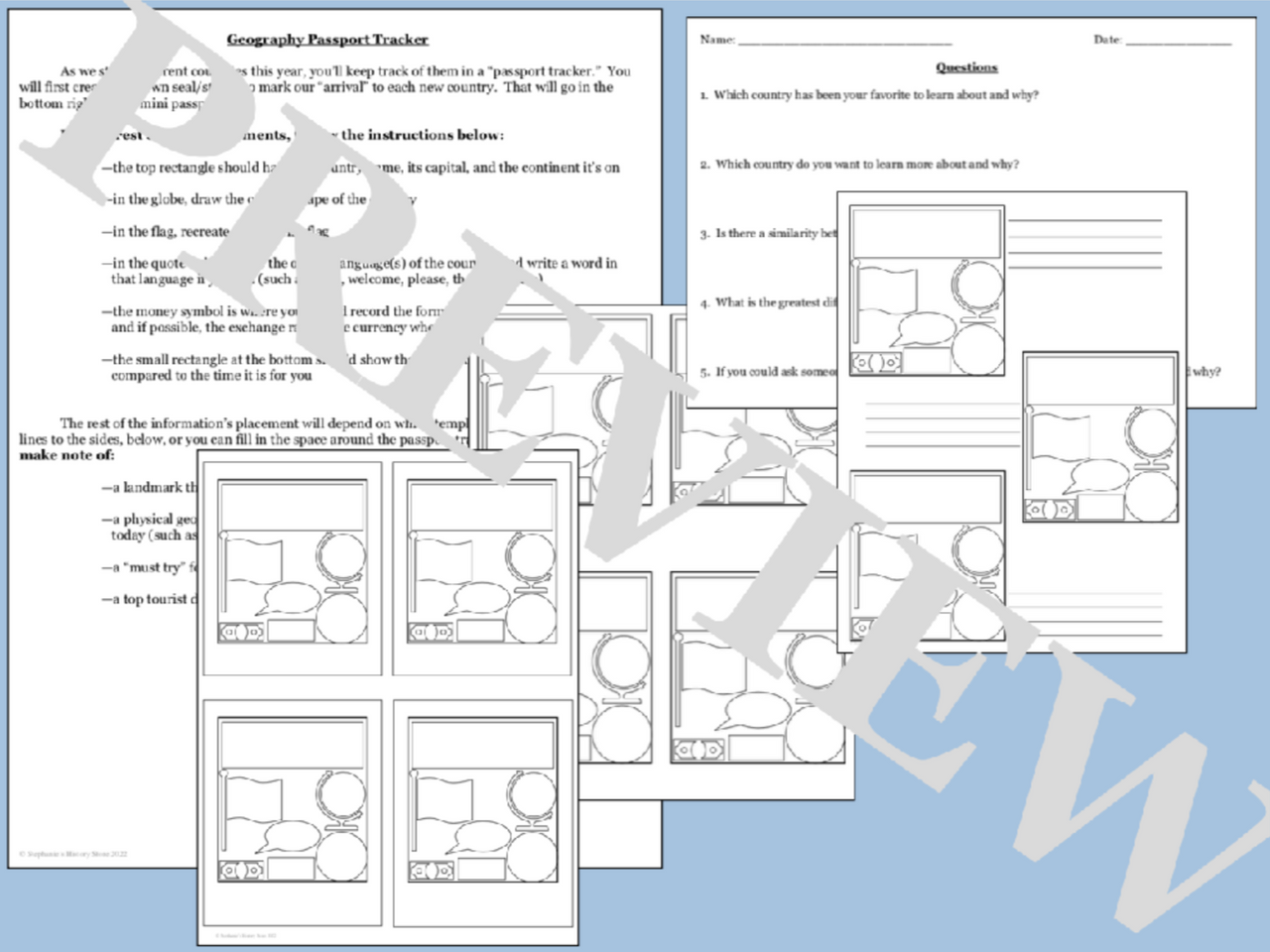 World Geography Country Passport Project