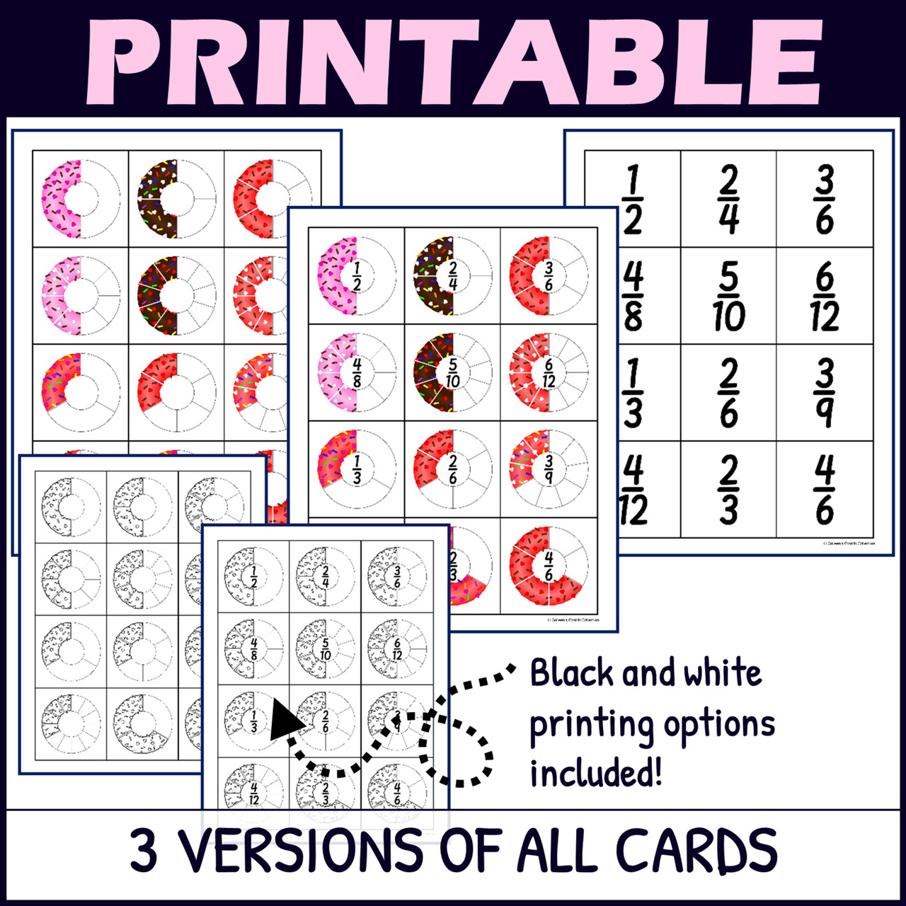 Valentines Day Equivalent Fractions Activity - Matching Game