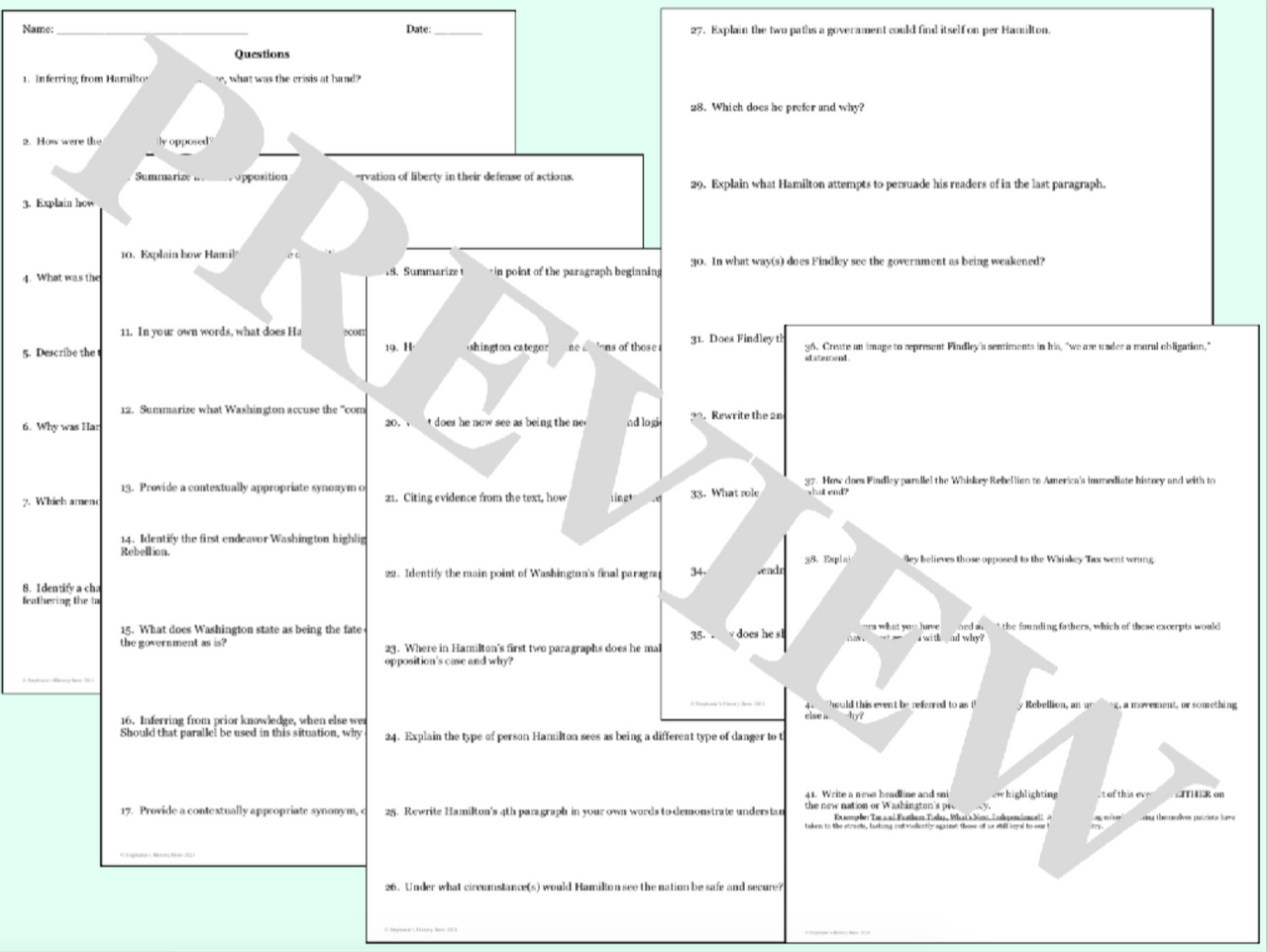 The Whiskey Rebellion Primary Source Analysis