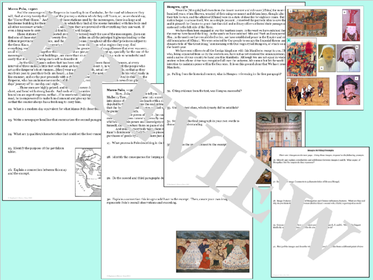 Mongolian Empire Primary Source Analysis