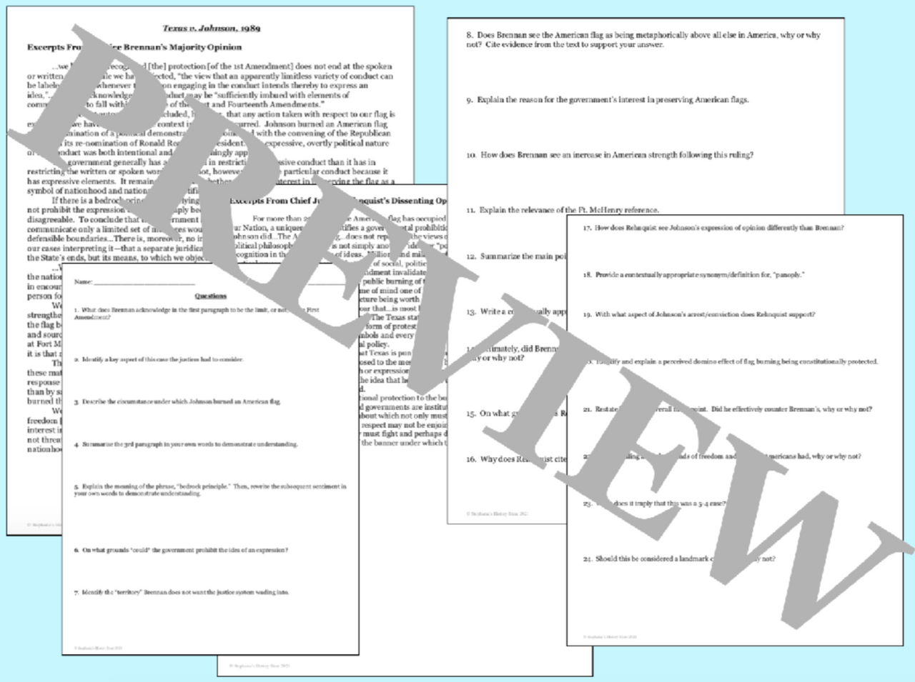 Texas v. Johnson Primary Source Analysis