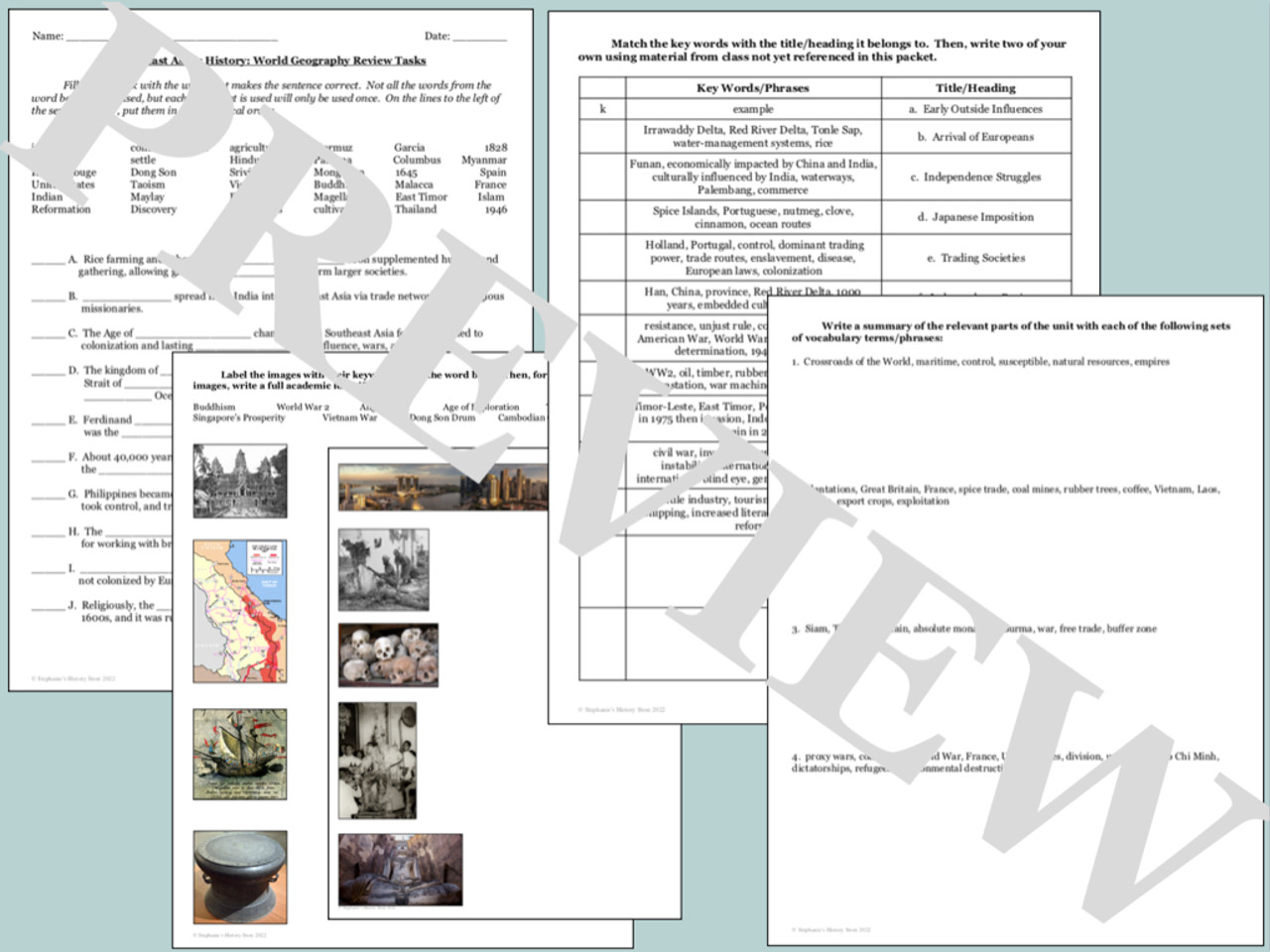Southeast Asia Geography Bundle