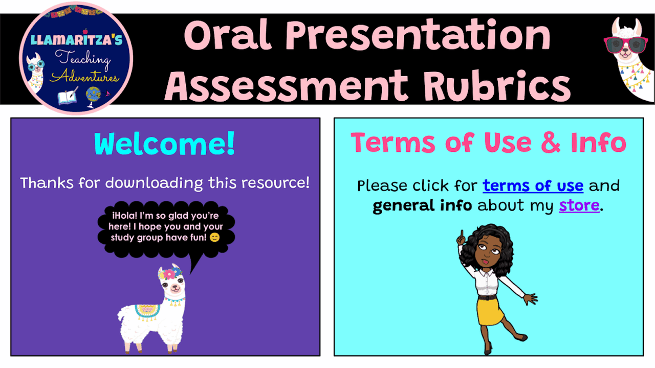 Oral Presentation Assessment Rubrics - Simplified for Easy Grading!