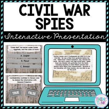 Civil War Spies Interactive Google Slides™ Presentation | Distance Learning