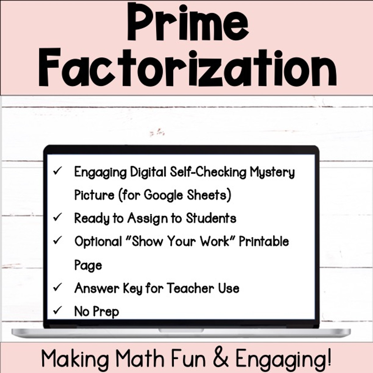 Prime Factorization Digital Self-Checking Activity - Amped Up Learning