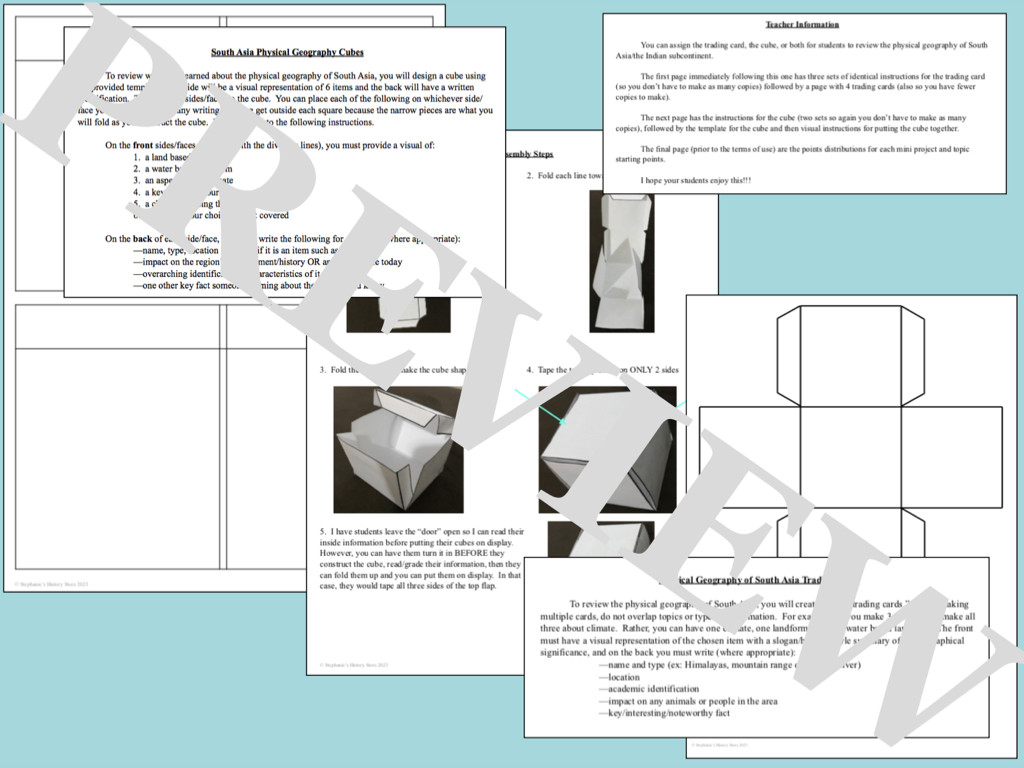 South Asia World Geography Bundle