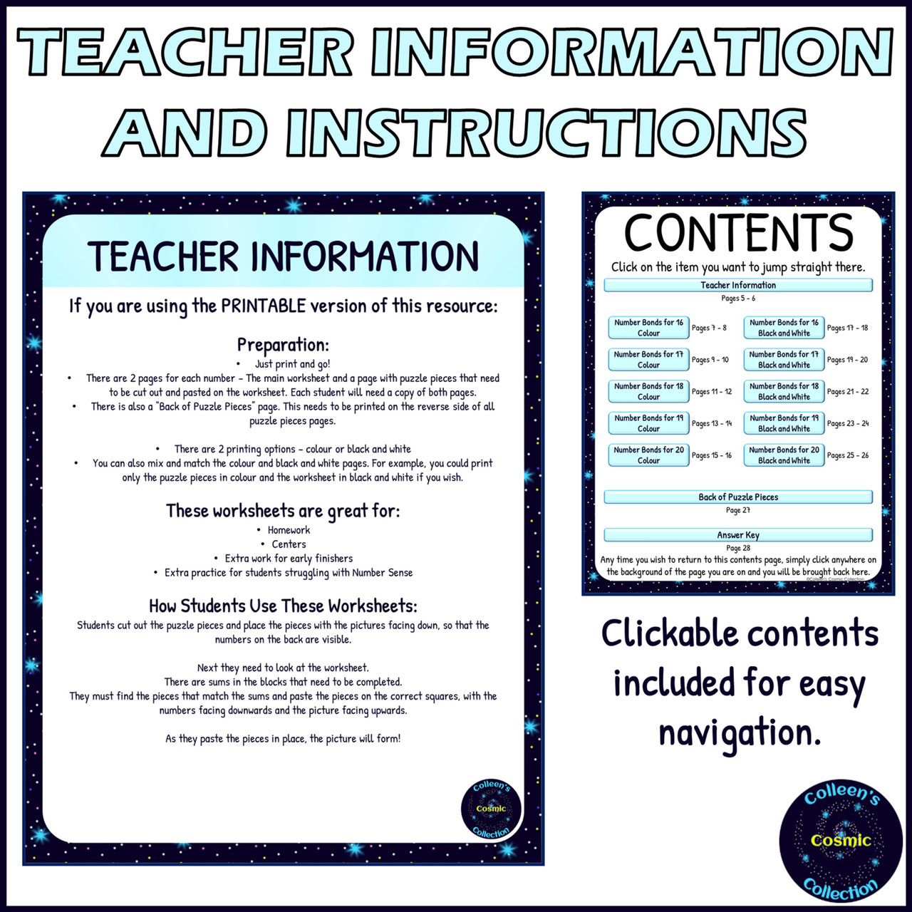 Number Bonds to 20 Activity - Cut and Paste Puzzle - 16-20 - Printable ...