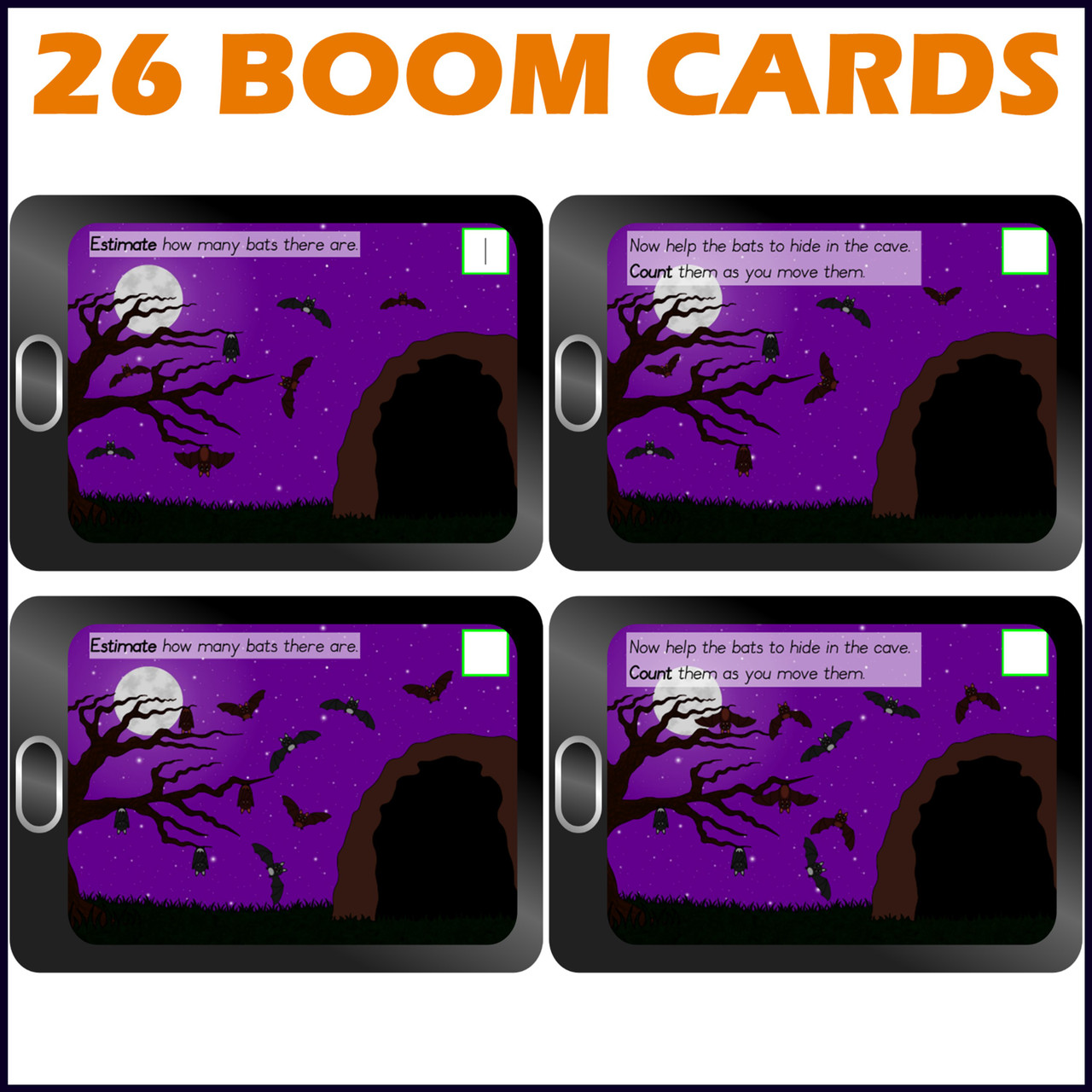 Halloween Estimating and Counting to 10 Activity Digital Boom™ Cards