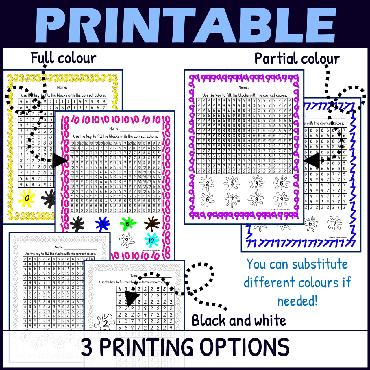 Number Recognition Activities 0-10 - Cut and Paste - Printable and Digital