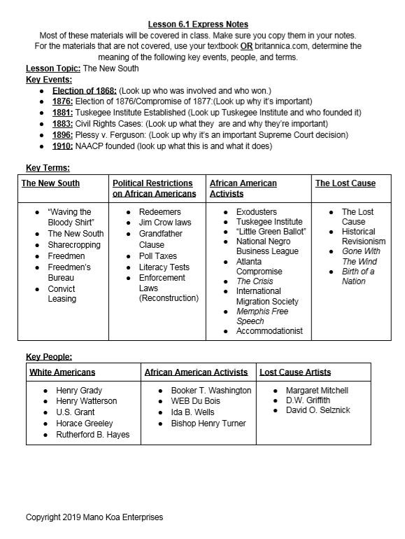 AP US History Period 6 (1865-1898) Total Curriculum - Amped Up Learning