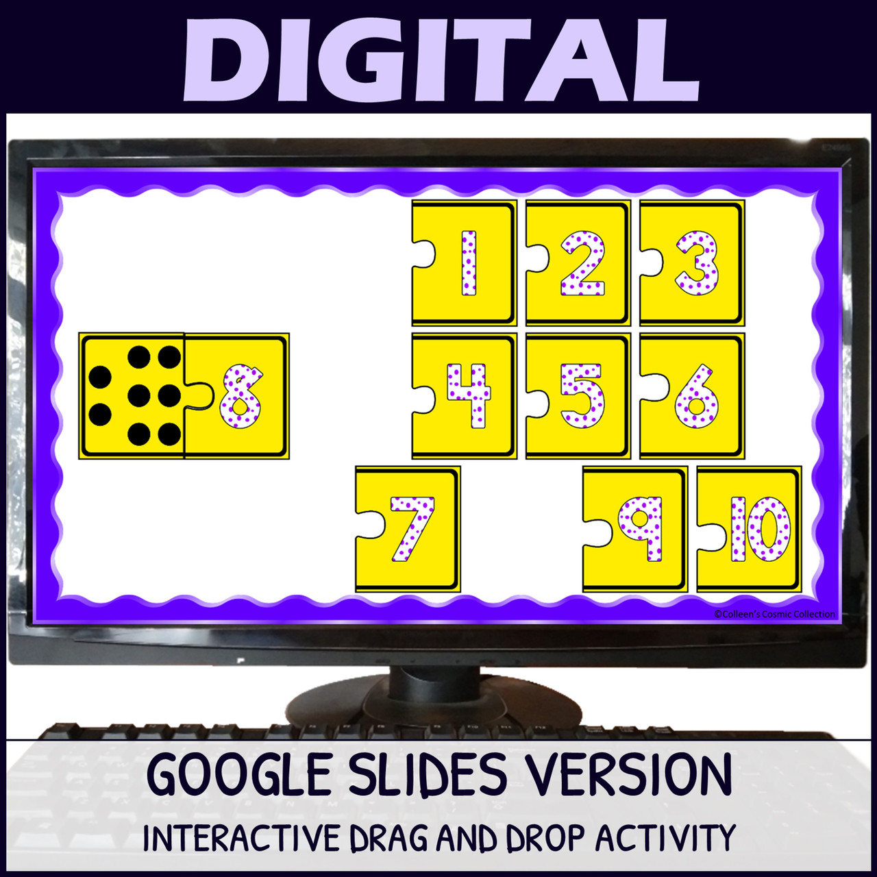 Subitizing Number Sense 1-10 Activity - Matching Puzzle - Printable and ...
