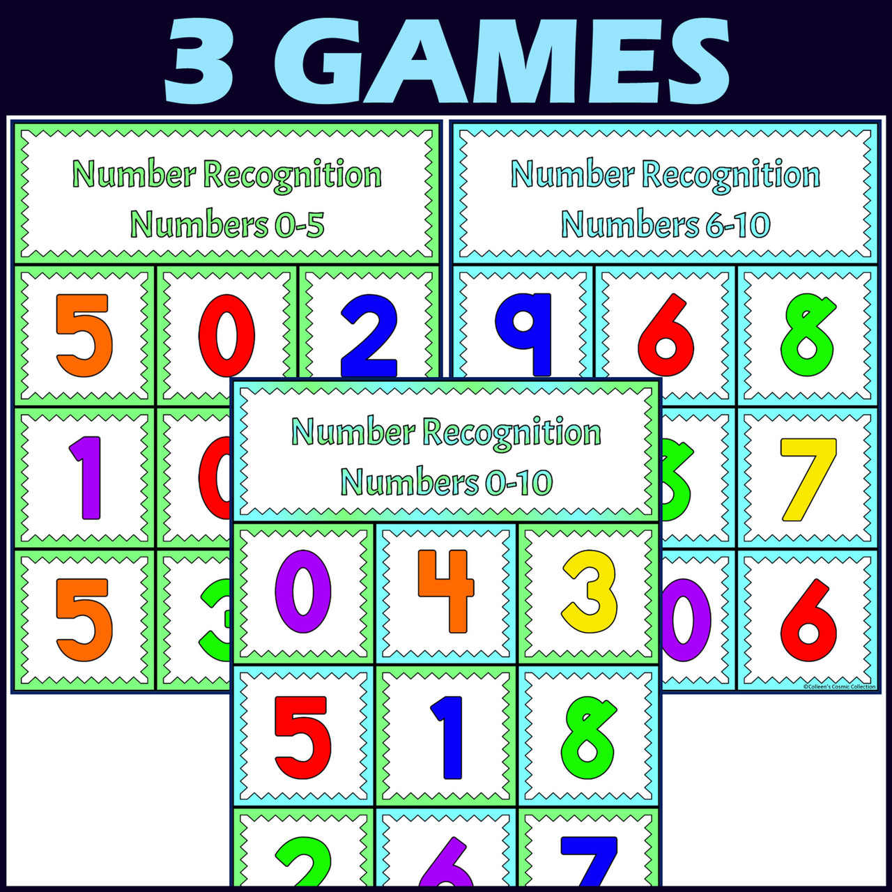Number Recognition 0-10 Activities BUNDLE - Bingo Games - Printable and ...