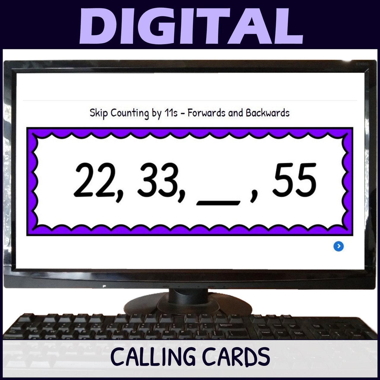 Skip Counting by 11s Activity - Bingo Game - Printable and Digital