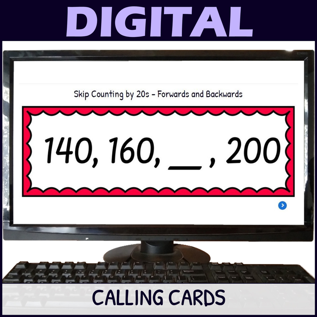 Skip Counting by 20s Activity - Bingo Game - Printable and Digital