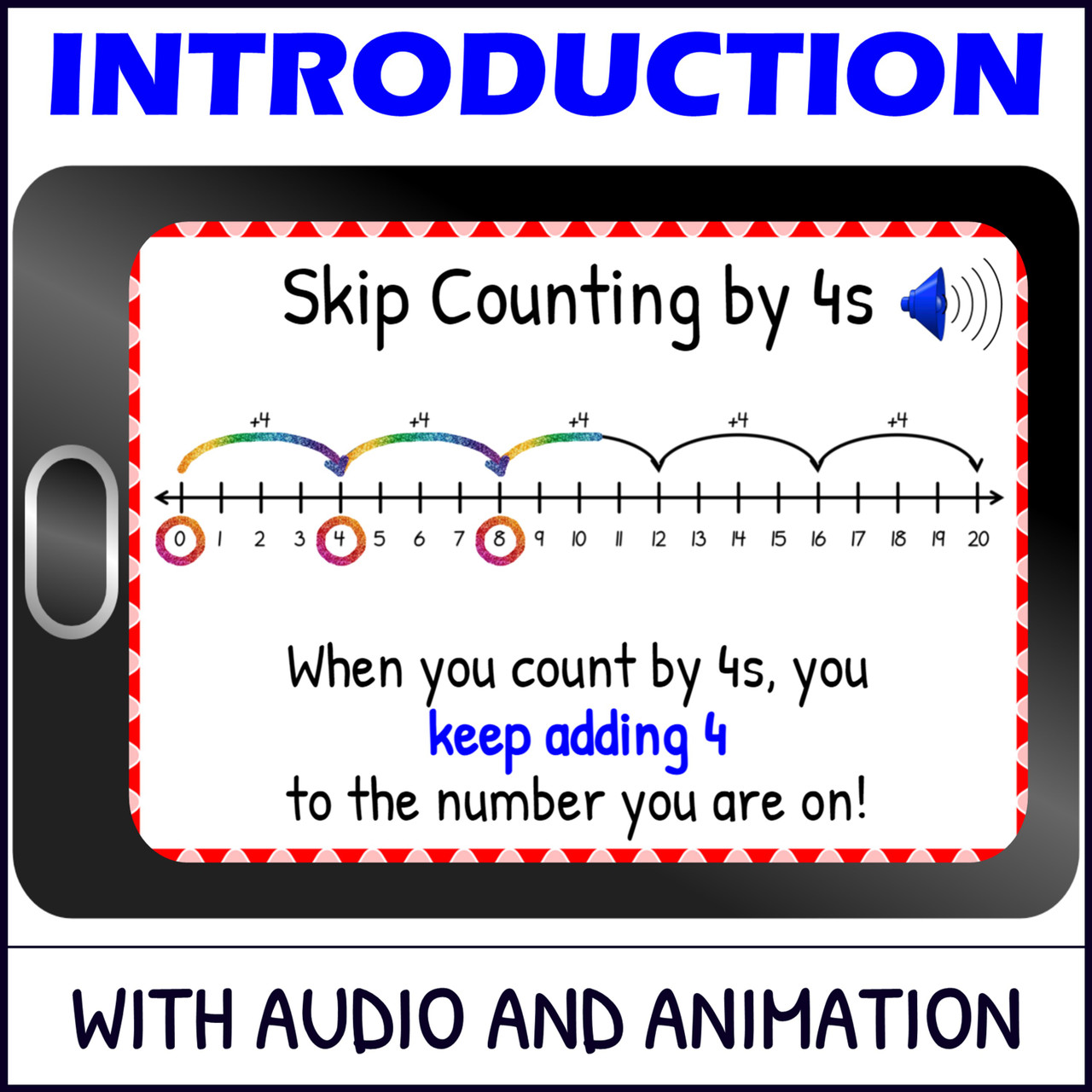 Skip Counting by 4s Introduction and Practice Activity - Digital Boom ...