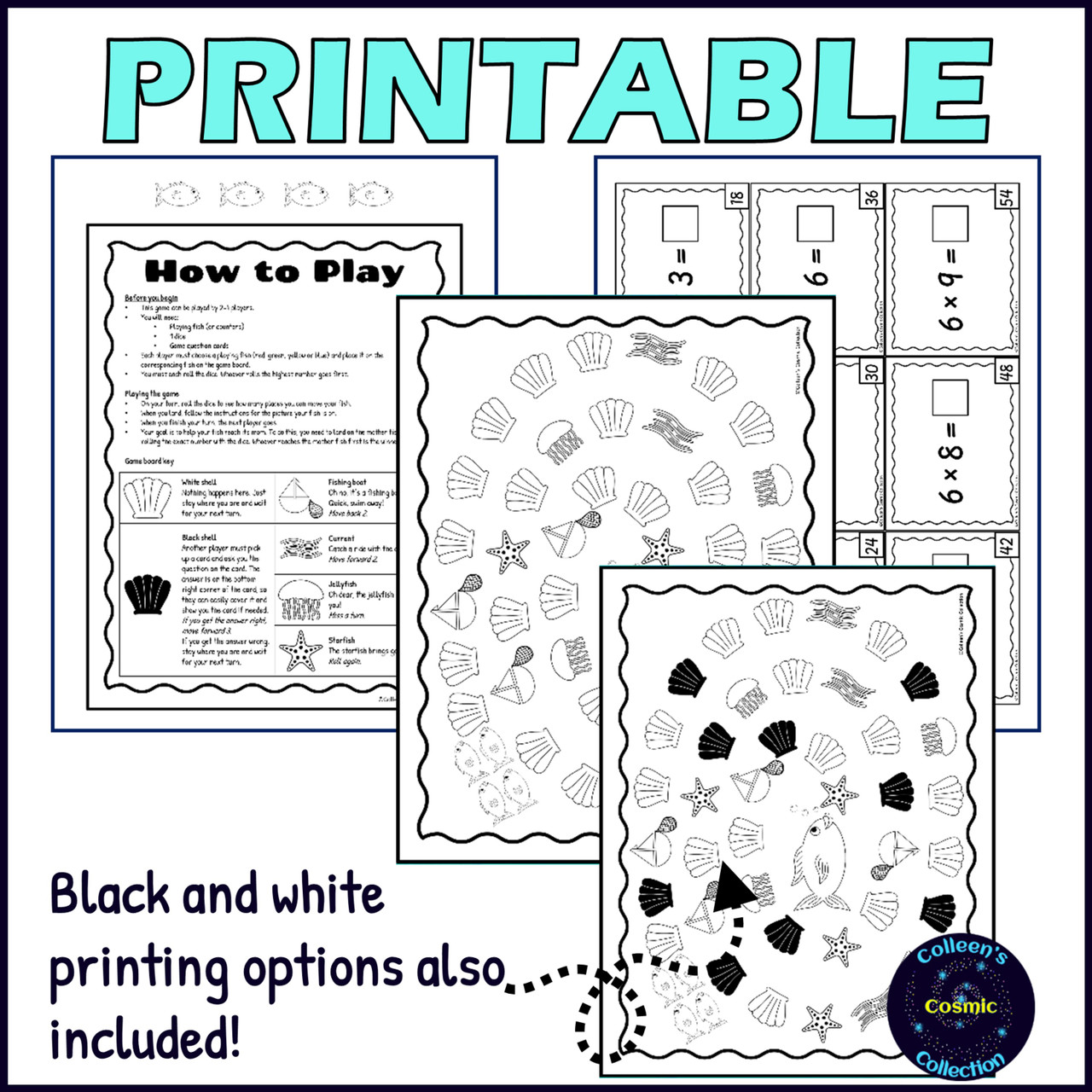 Multiplication Facts Fluency Game - 6 Times Table Review - Printable ...