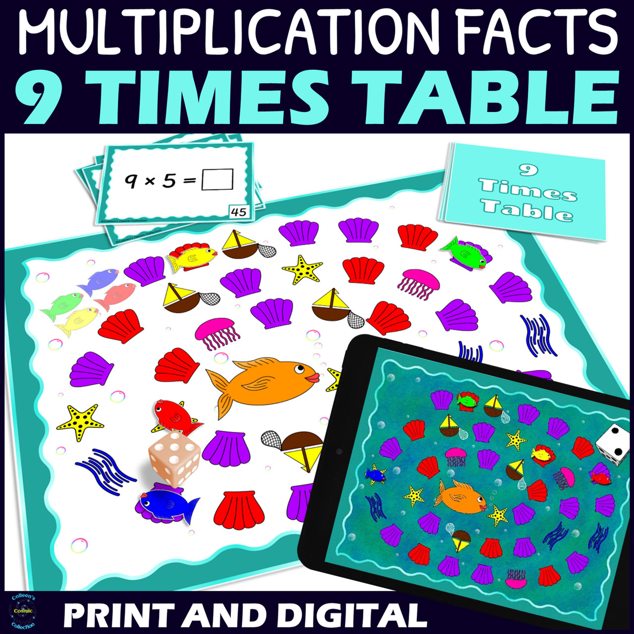 Multiplication Facts Fluency Game - 9 Times Table Review - Printable ...