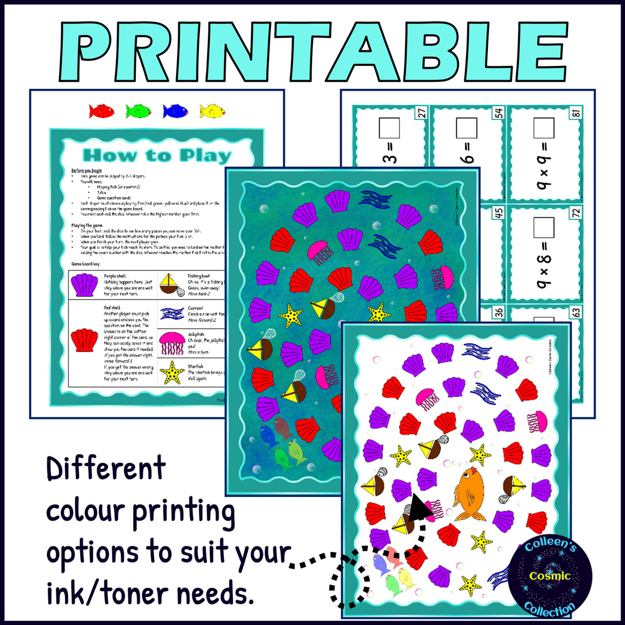 Multiplication Facts Fluency Game - 9 Times Table Review - Printable ...