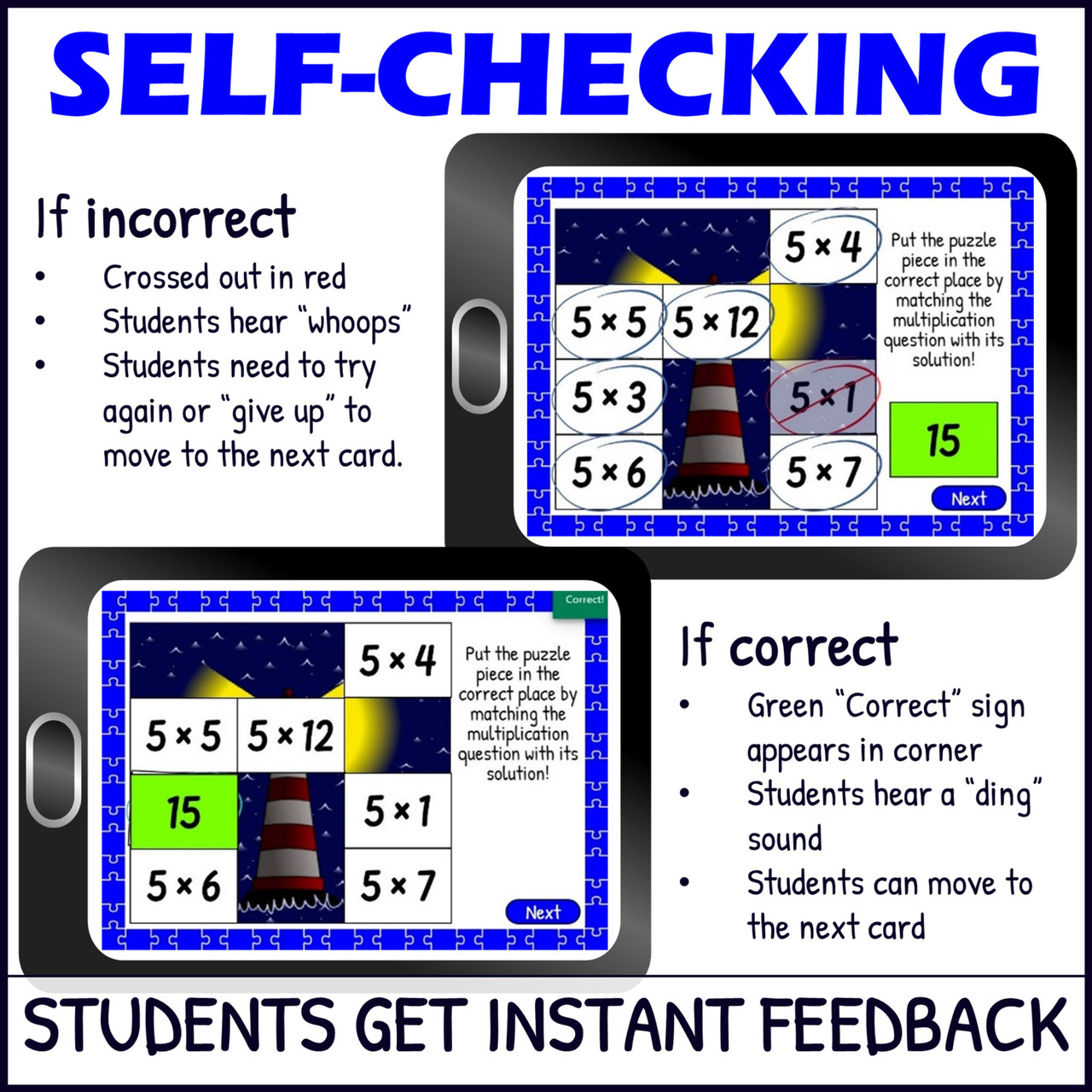 Multiplication Facts for 5 Times Table Practice - Mystery Pictures ...