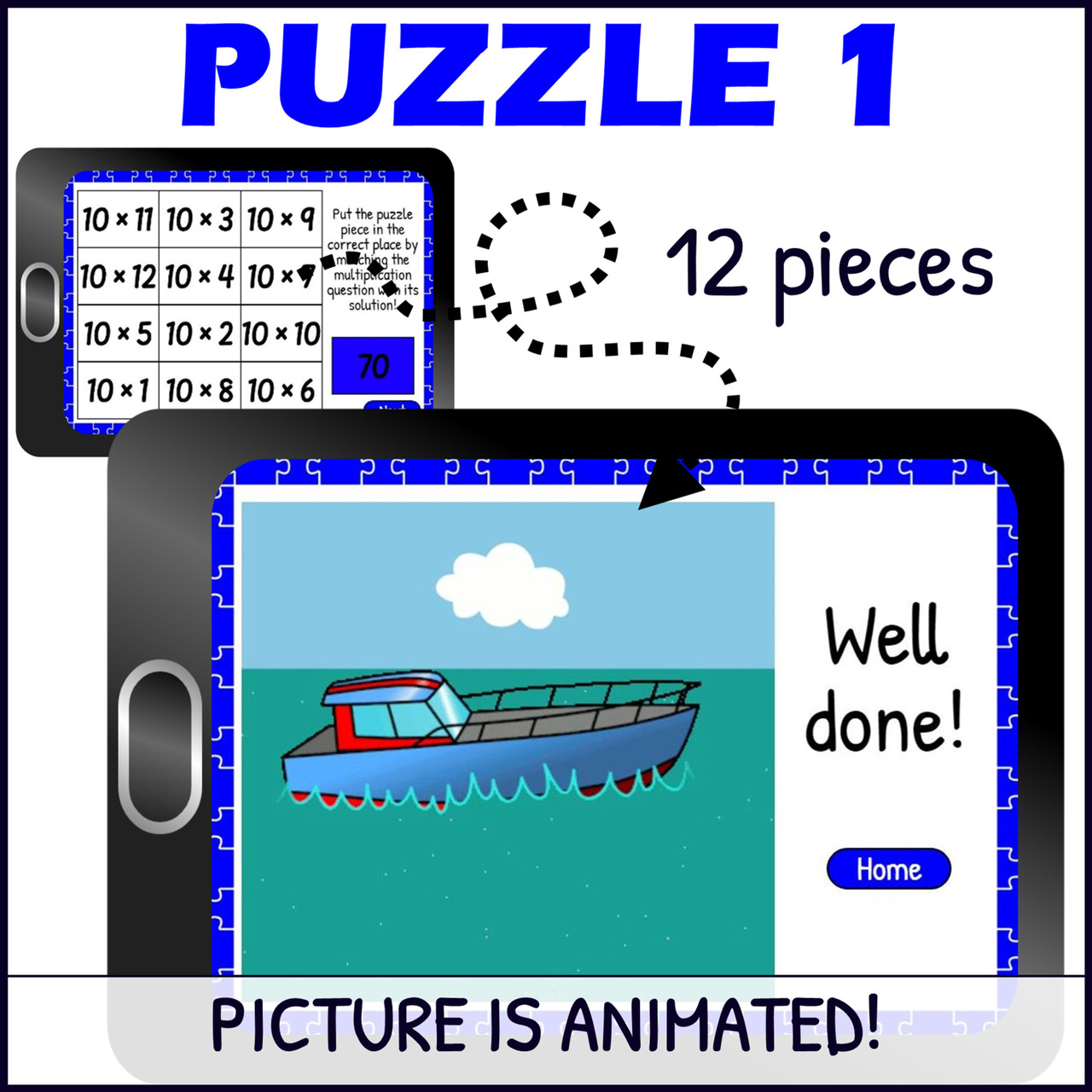 Multiplication Facts for 10 Times Table Practice - Mystery Pictures ...