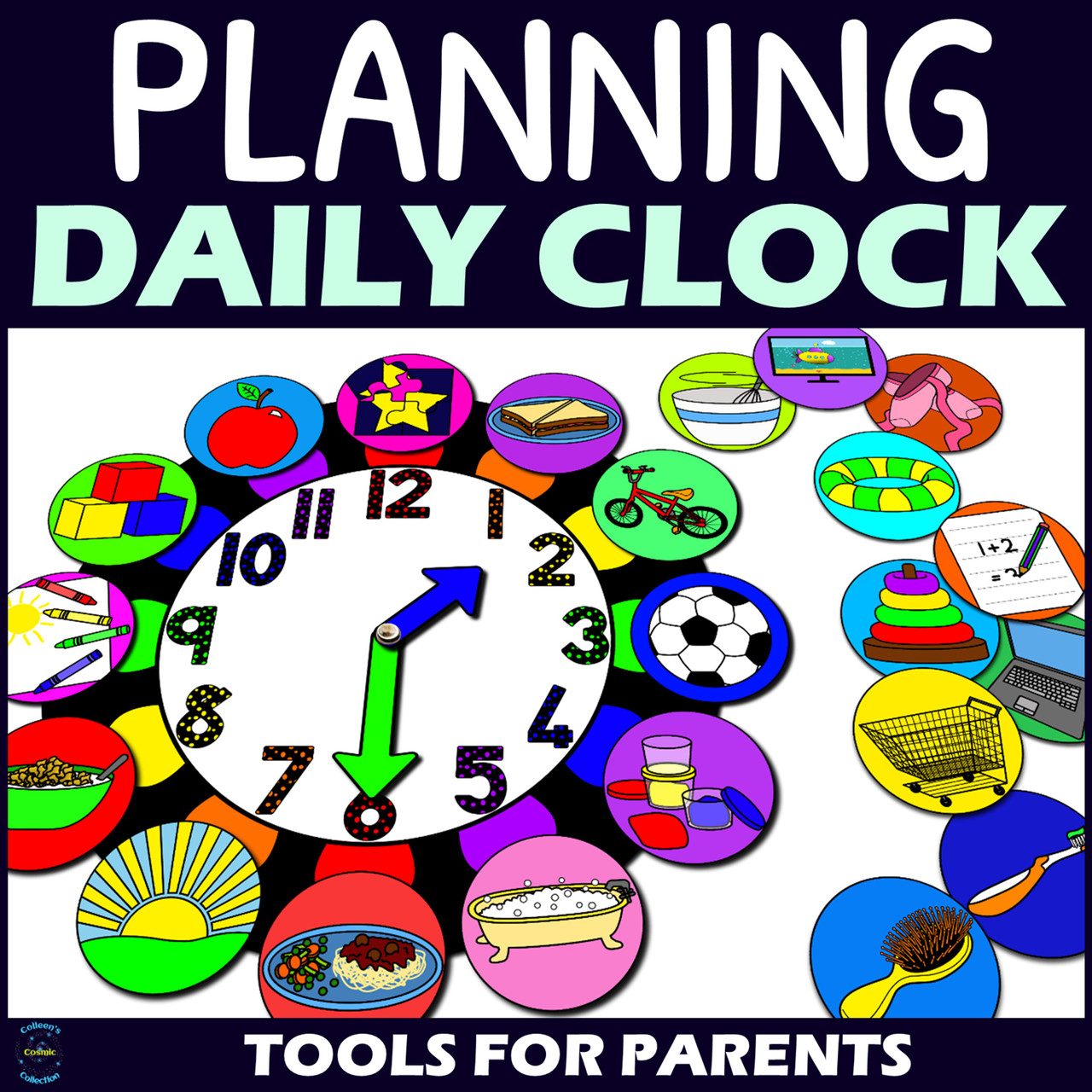 Time Management Daily Planning Clock for Parents