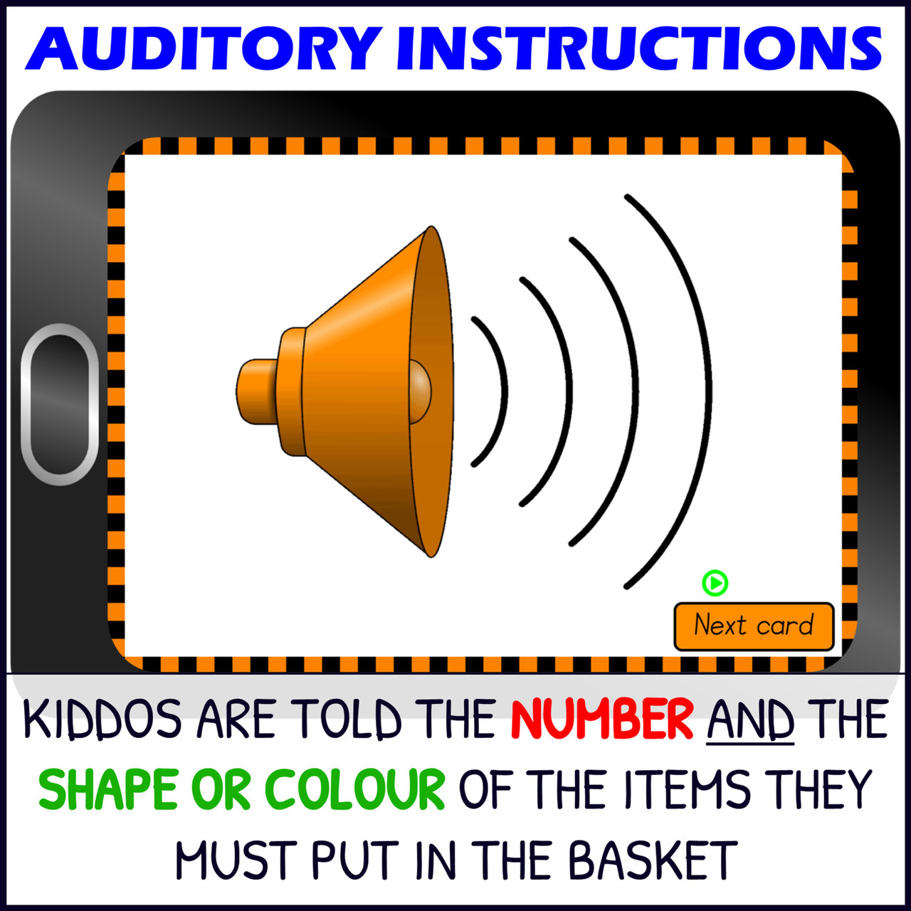 Auditory Memory Activity with Shapes and Colors Level 2 – Digital Boom ...