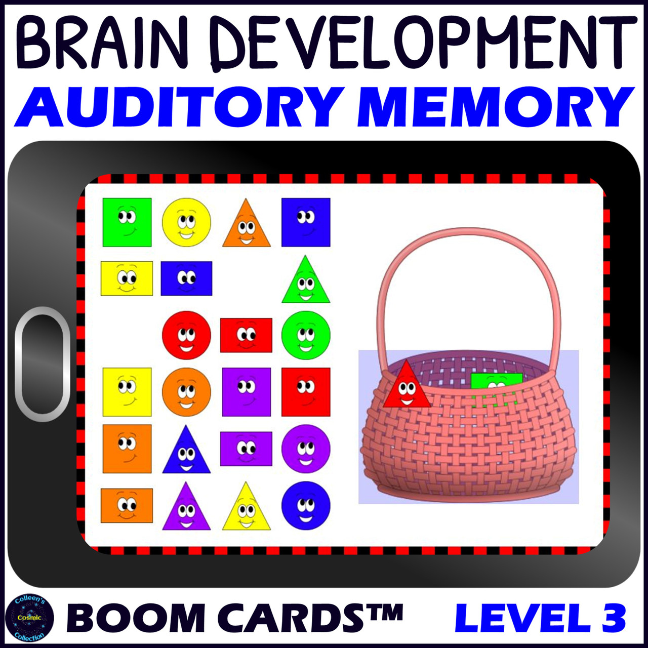 Auditory Memory Activity with Shapes and Colors Level 3 – Digital Boom ...