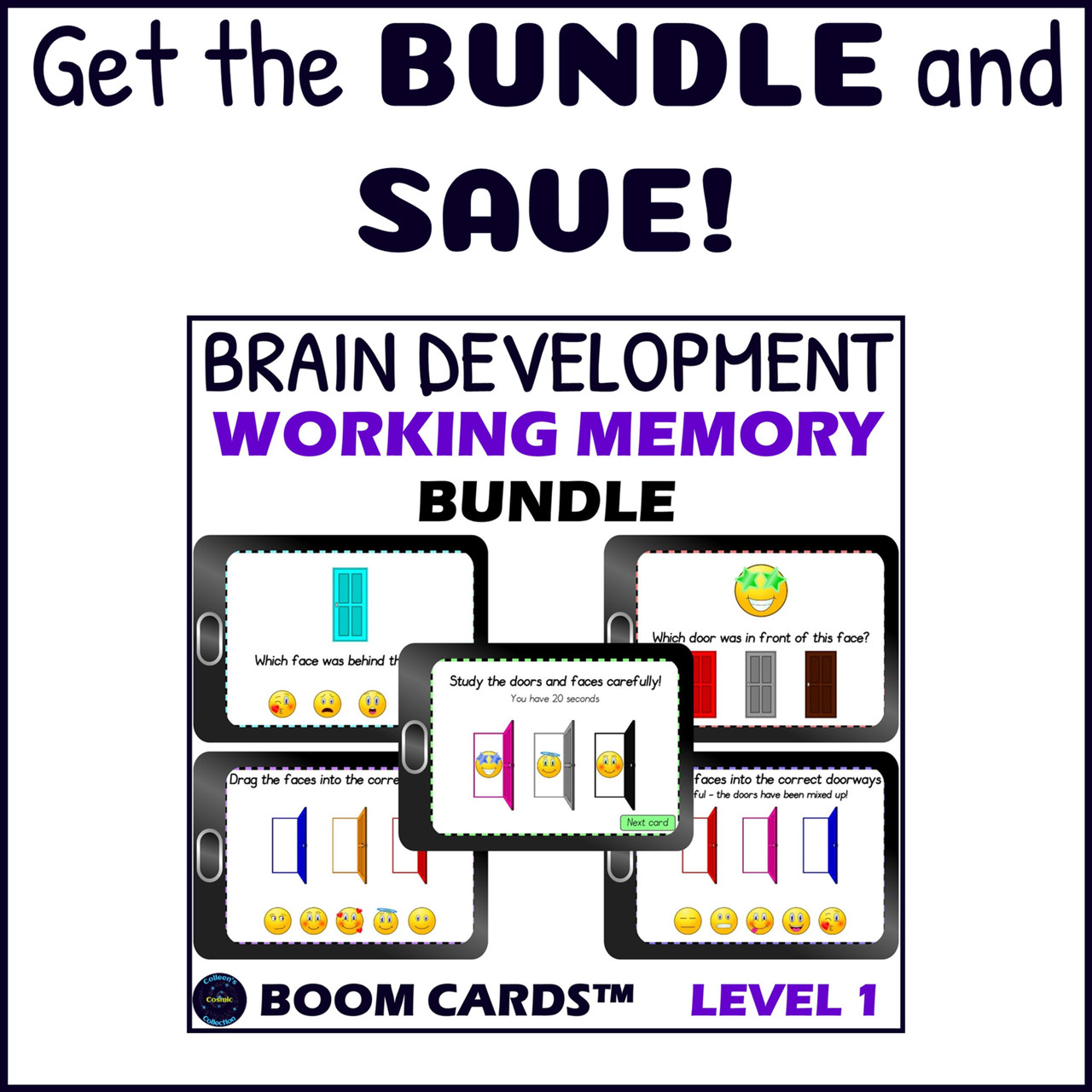 Working Memory Activity level 1 – Digital Boom™ Cards