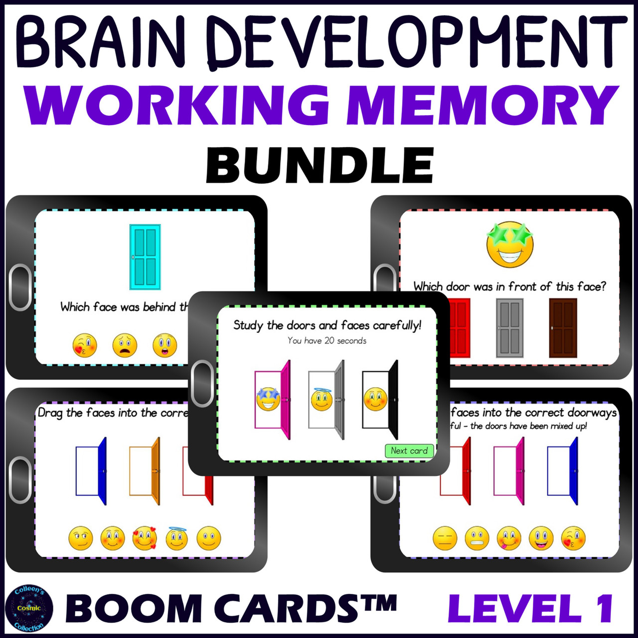 Working Memory Activity level 1 BUNDLE – Digital Boom™ Cards