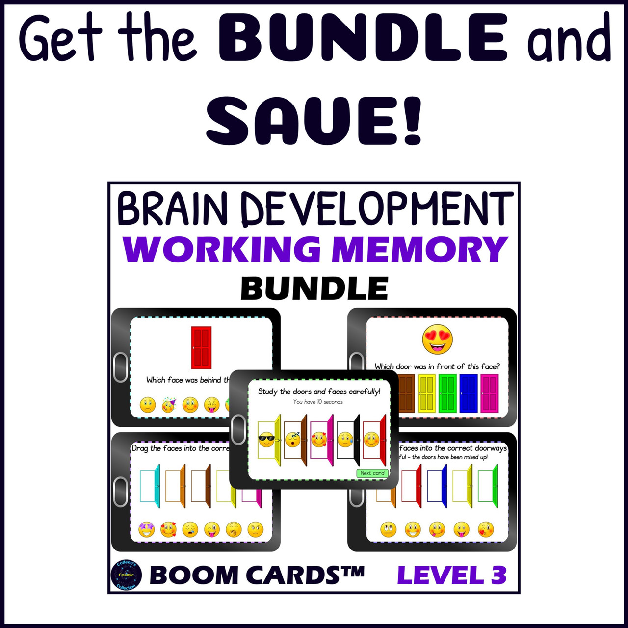 Working Memory Activity level 3 – Digital Boom™ Cards
