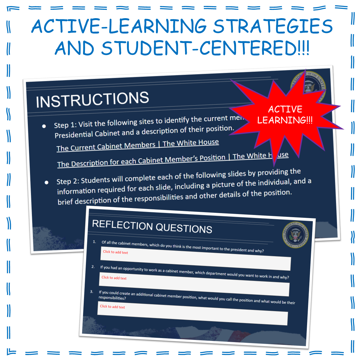 Presidential Cabinet Members American Federal Government Google Slides ...