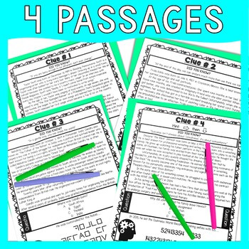 Growth Mindset ESCAPE ROOM #6 - Reading Comprehension - Back to School