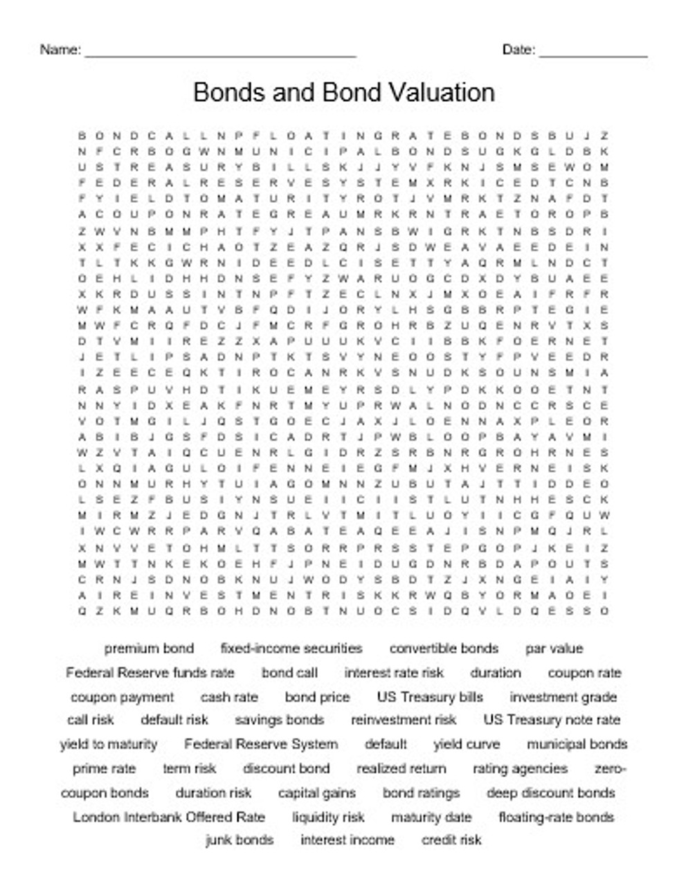 Finance Vocabulary Word Search Bundle - Amped Up Learning