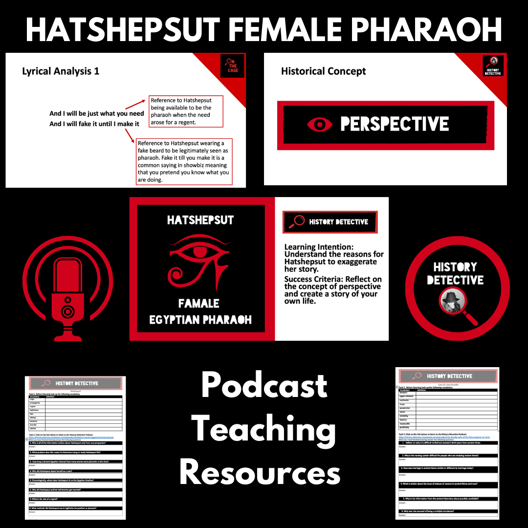 Hatshepsut Egyptian Pharaoh Podcast Teaching Resources - Amped Up Learning
