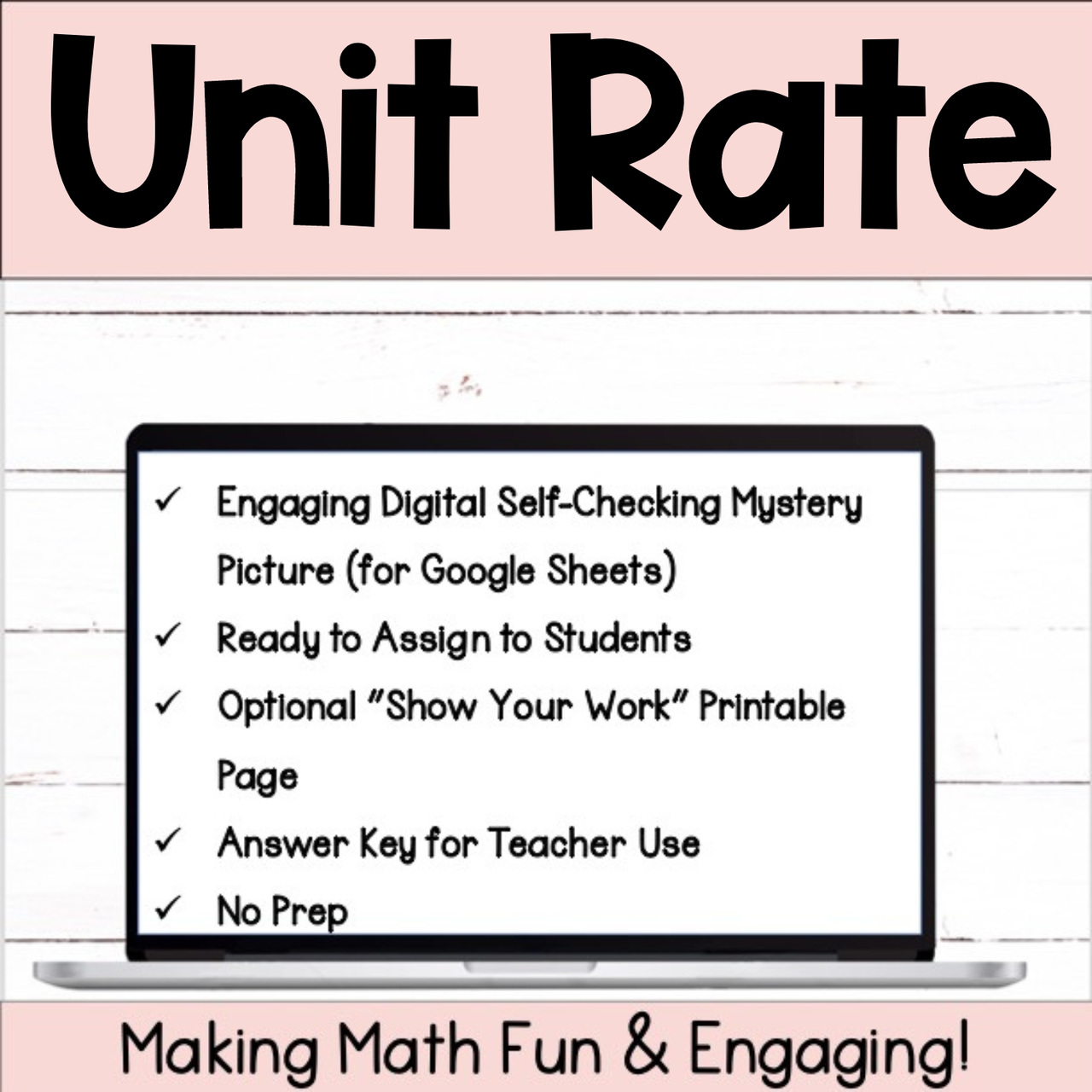 Unit Rate Digital Self-Checking Digital Activity - Amped Up Learning