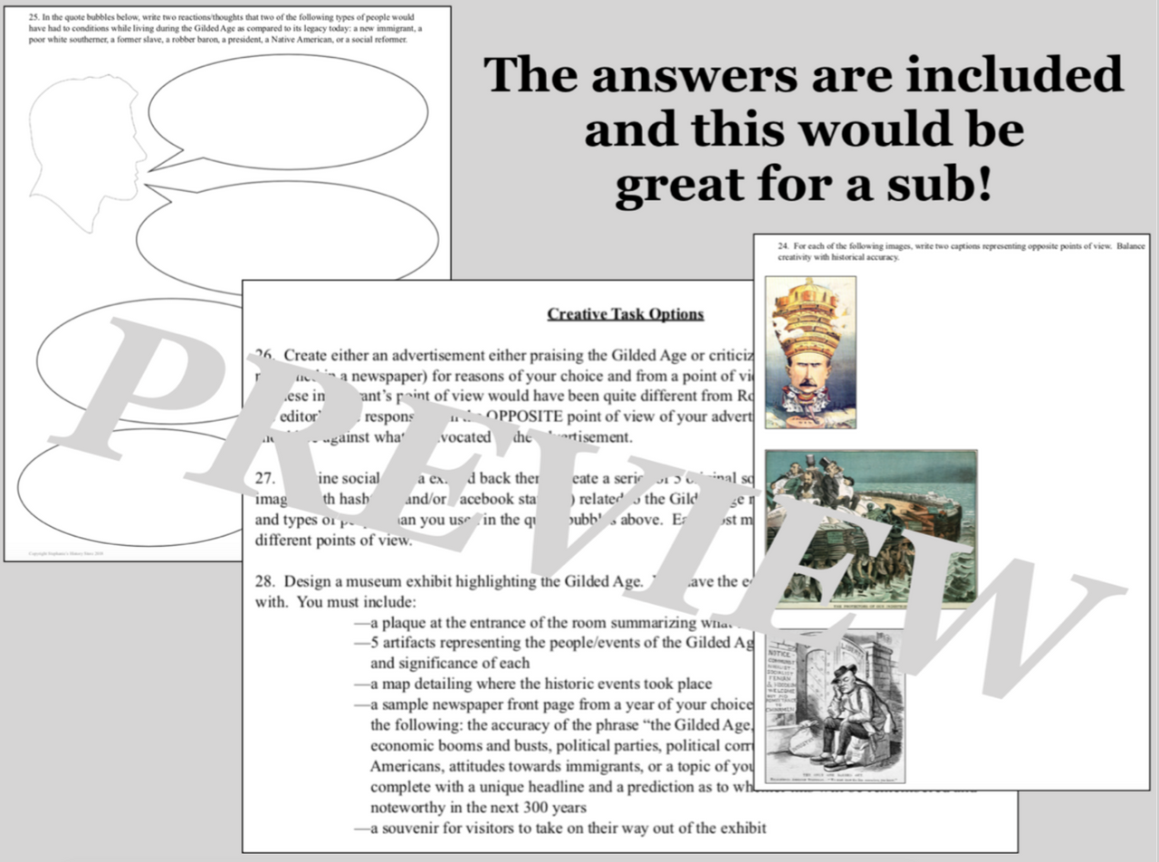 The Gilded Age Quote and Image Analysis