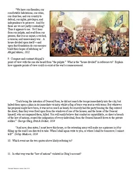 The War of 1812 Quote and Image Analysis