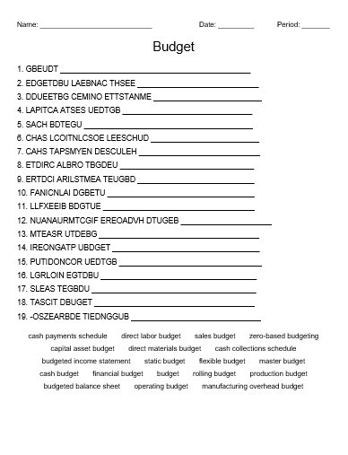 Accounting Vocabulary Word Scrambles Bundle - Amped Up Learning