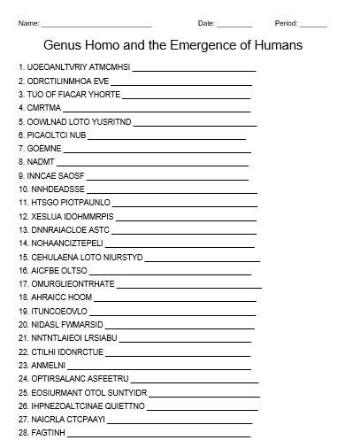 Anthropology Vocabulary Word Scrambles Bundle - Amped Up Learning