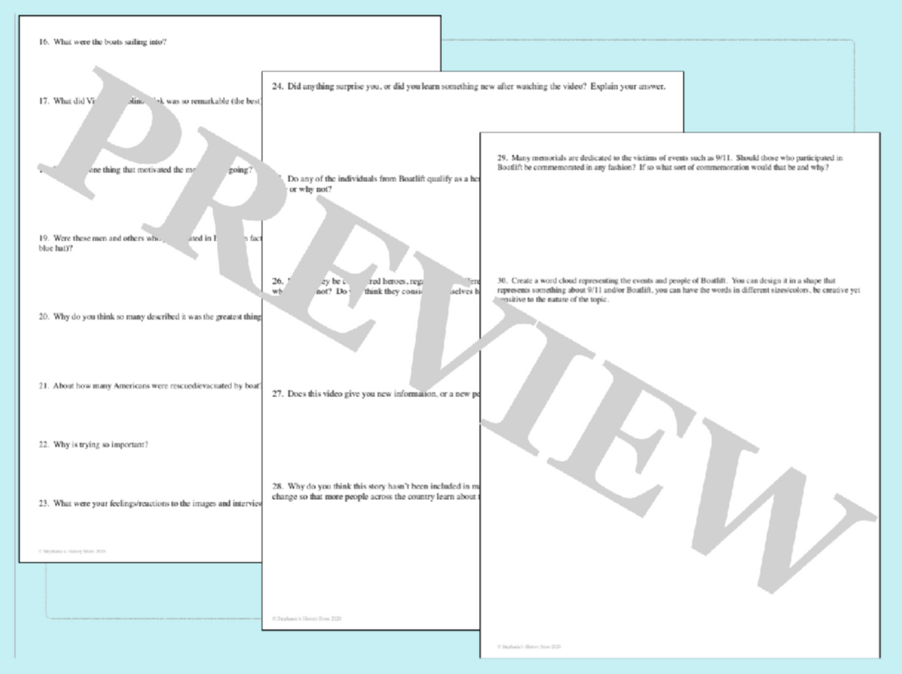 Boatlift Analysis and Reflection for September 11