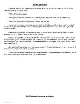 South America's Physical Geography True False Fix