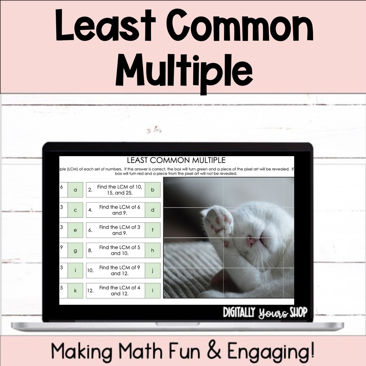 Least Common Multiple - LCM - Self-Checking Digital Activity - Amped Up ...
