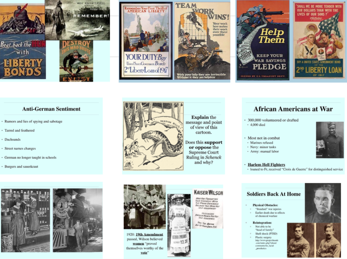 World War 1 PowerPoint US History Version