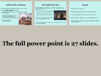 The War of 1812 PowerPoint