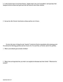 Pericles Interview Review Activity