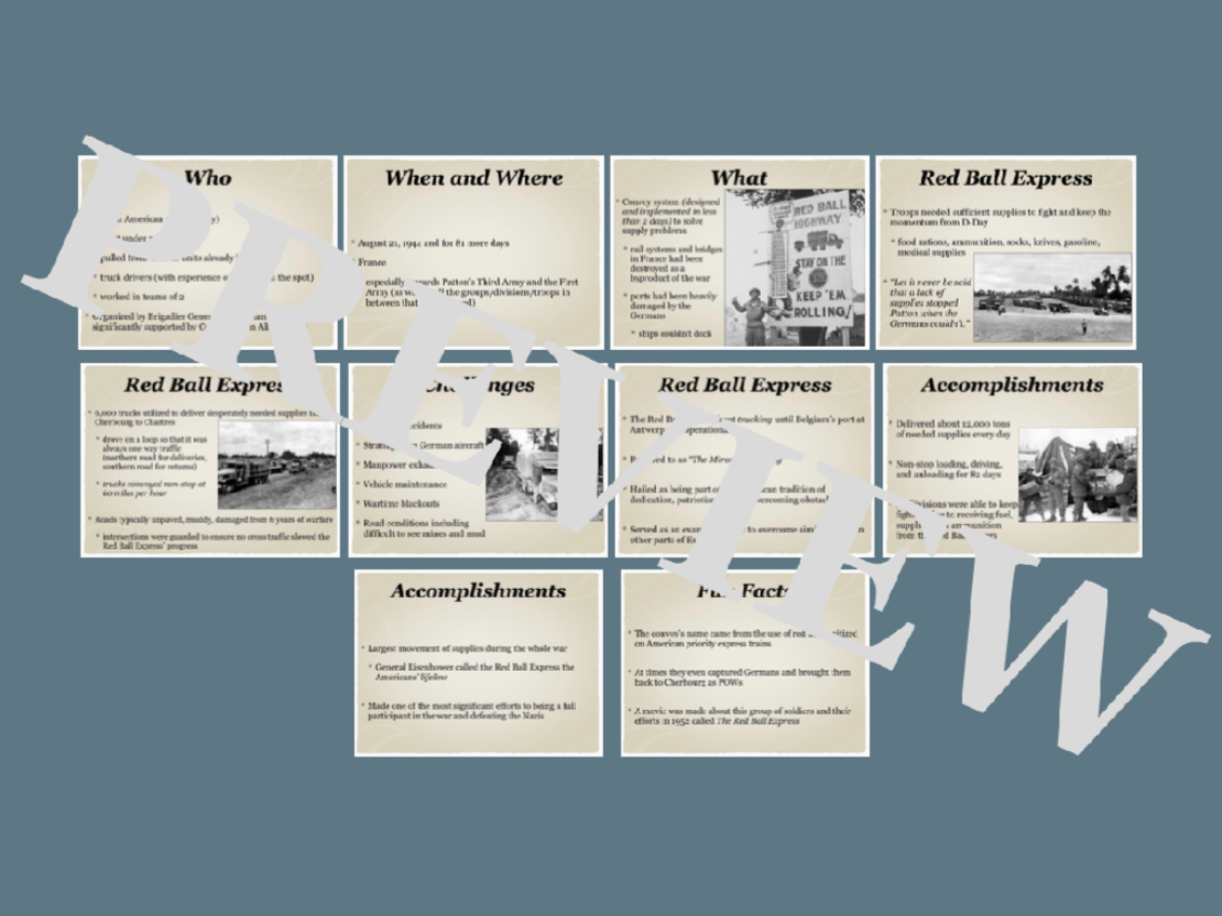 The Red Ball Express World War 2 Mini Lesson