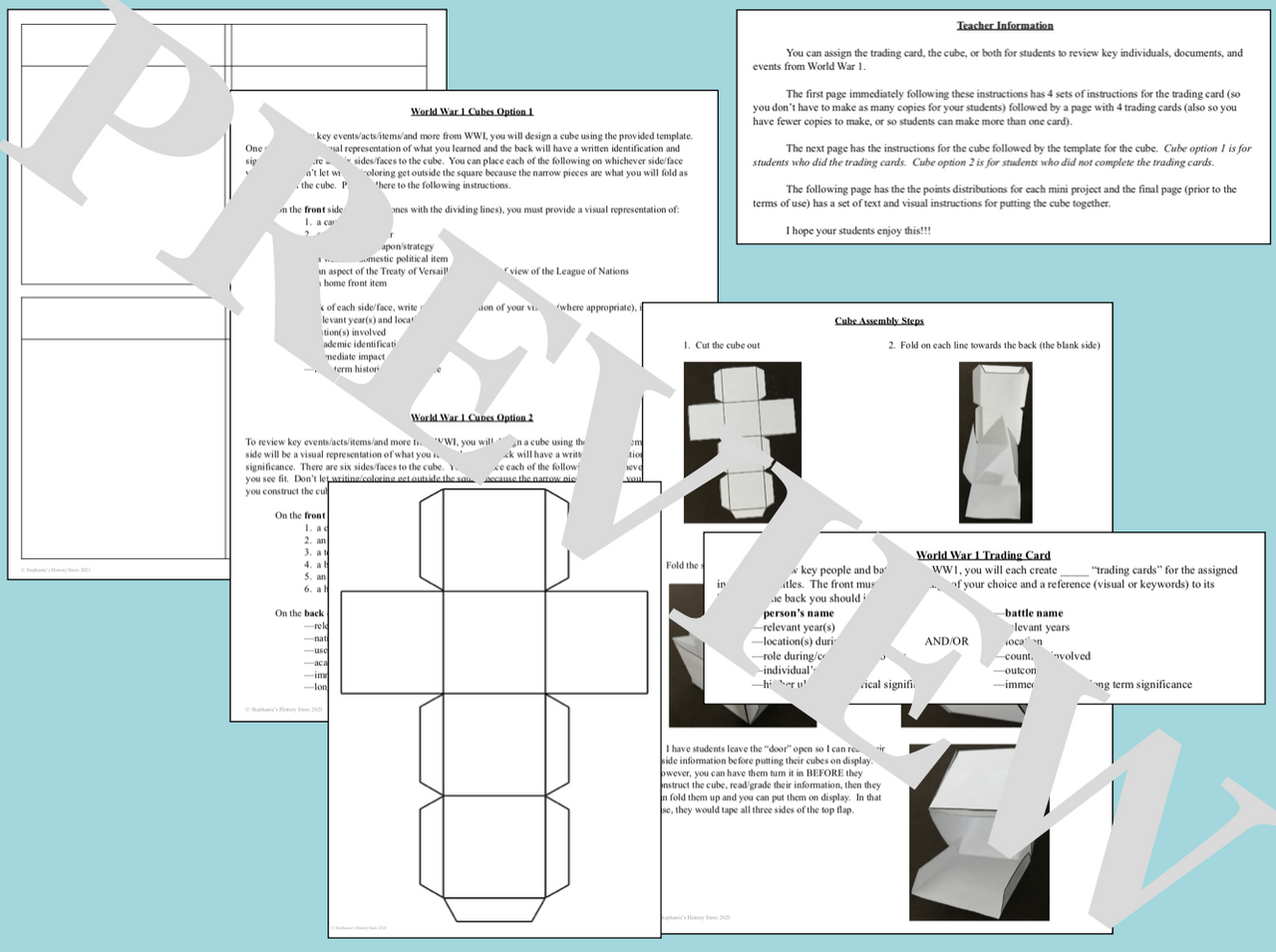 World War 1 Mini Projects
