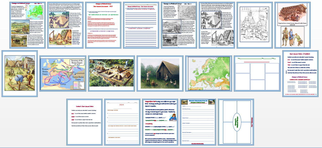 Changes in Medieval Europe + Assessments - Amped Up Learning