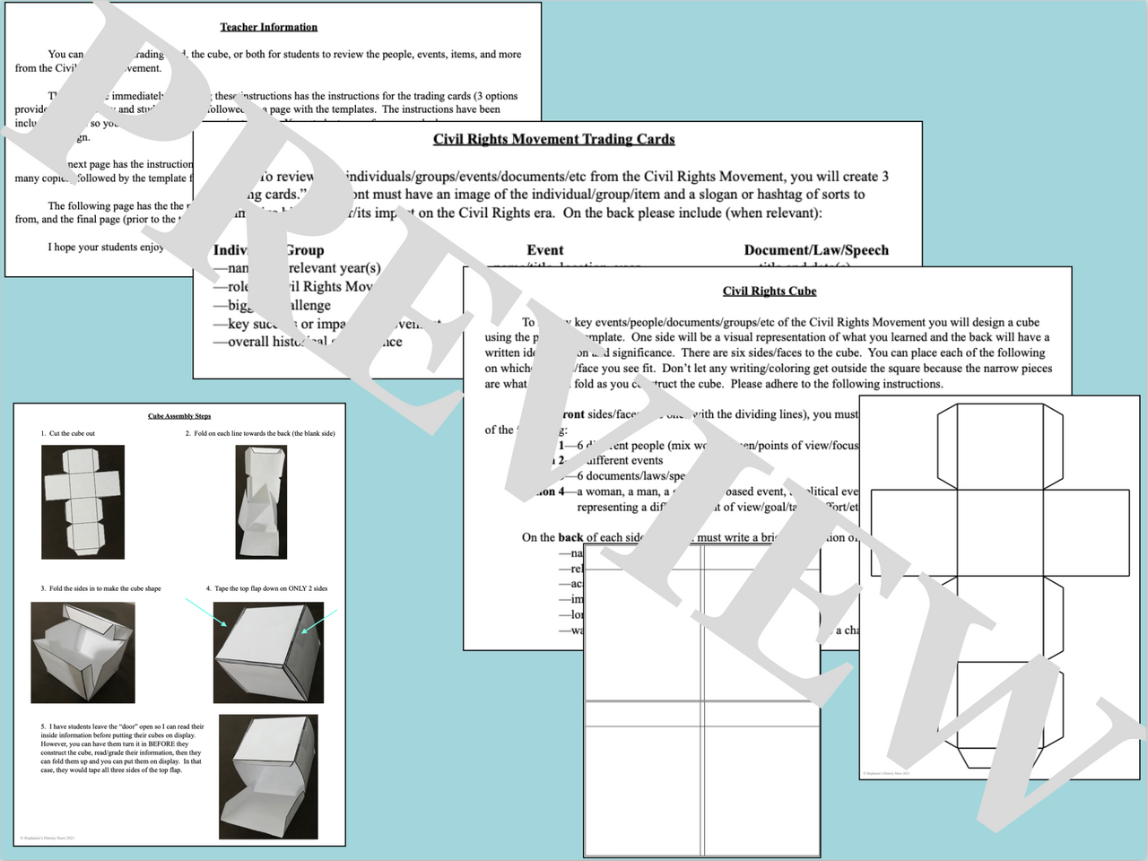 Civil Rights Movement Mini Projects