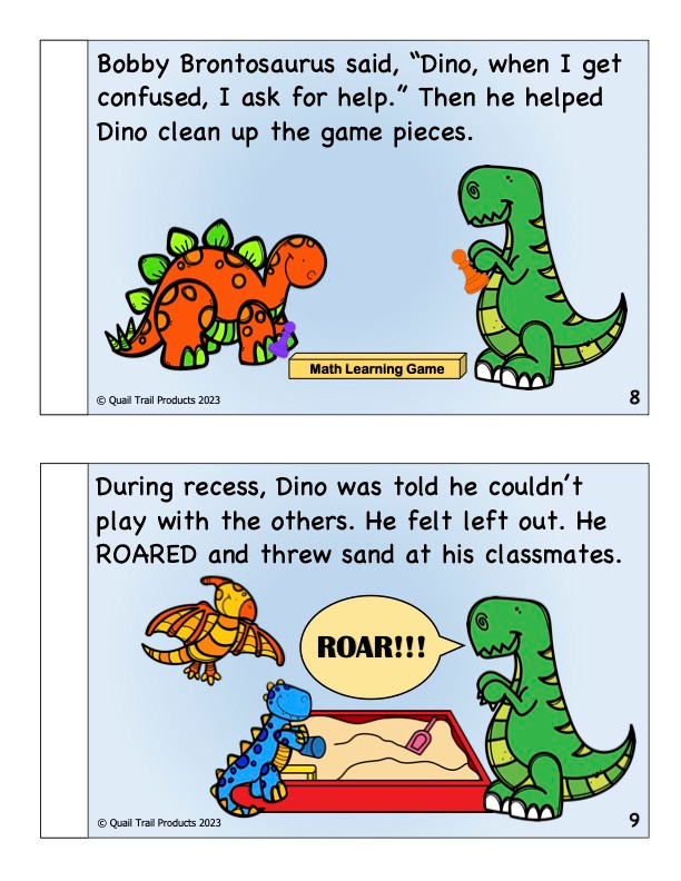 Social/Emotional Worksheets and Activities - Dinosaur Theme